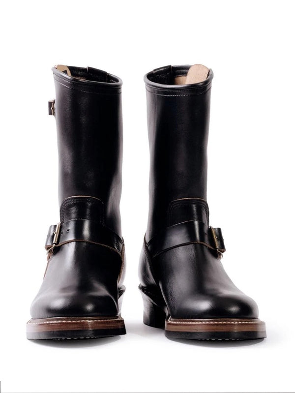 John Lofgren Black Wabash Engineer Boots in Horween CXL - Mildblend ...