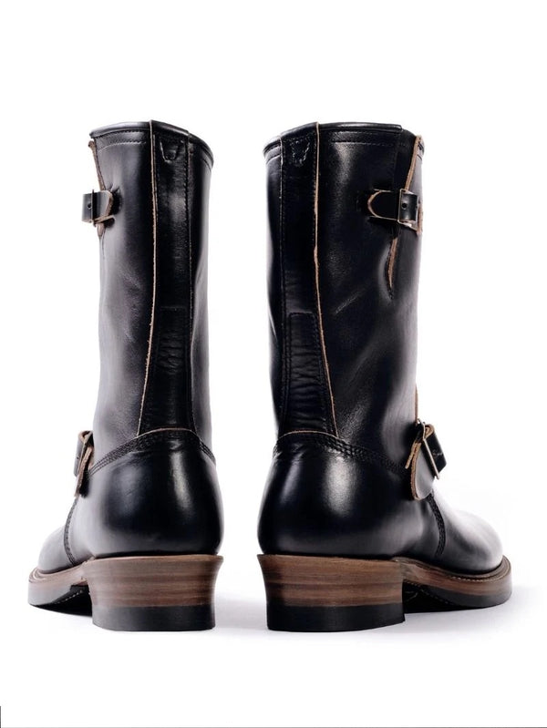 John Lofgren Black Wabash Engineer Boots in Horween CXL - Mildblend ...