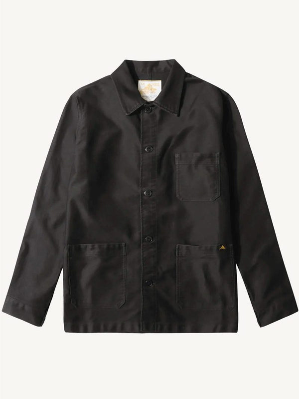 Le Mont Saint-Michel Black Moleskin Work Jacket - Mildblend Supply Co