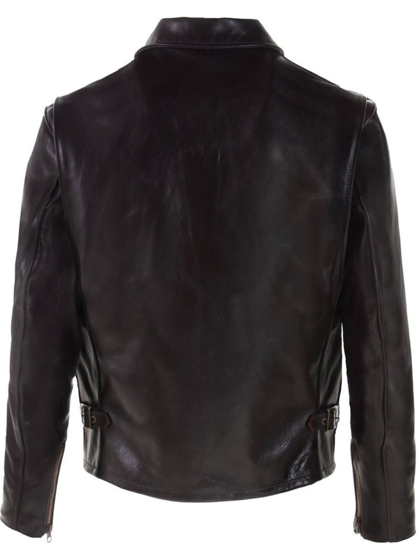 Schott 688 Brown Classic Heavy Cowhide Racer Motorcycle Jacket ...