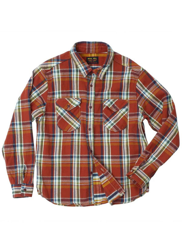 UES Clothing Red Heavy Flannel Shirt - Mildblend Supply Co