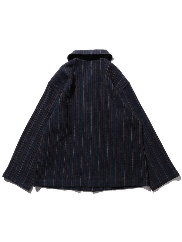 Beams Plus MIL Shawl Jacket Hickory Tweed Navy - Mildblend Supply Co