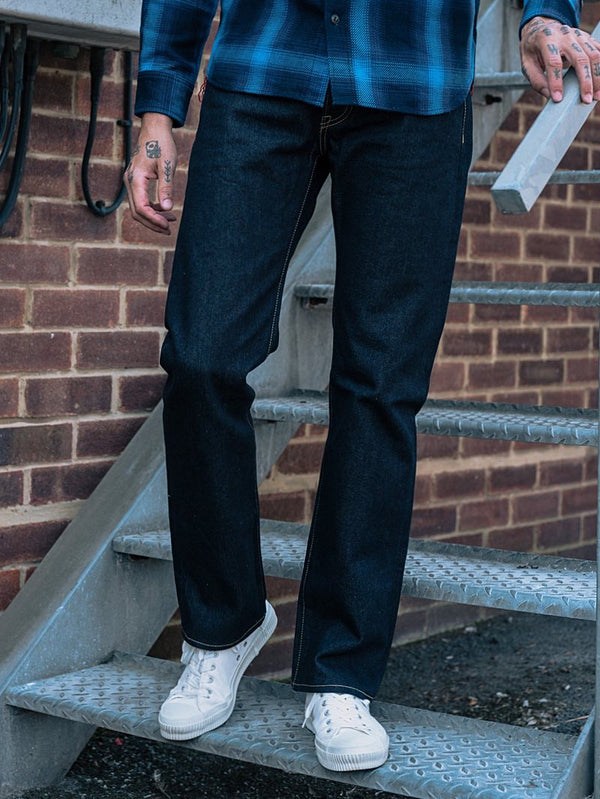 Iron Heart Denim IH-666SBR-14 14oz Broken Twill Selvedge Denim Slim St ...