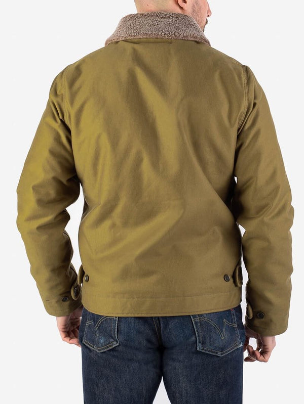Iron Heart Denim IHM-35 Khaki Whipcord N1 Deck Jacket - Mildblend Supply Co