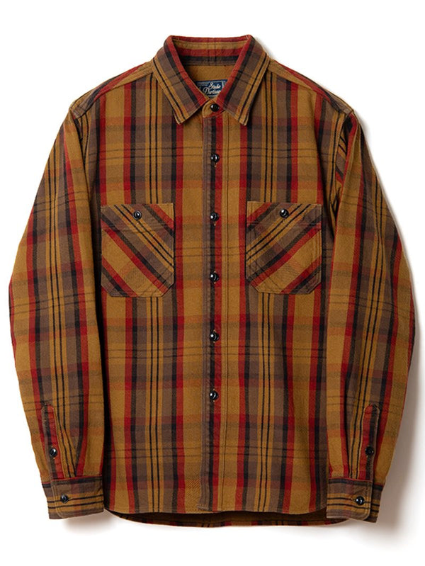 Studio D'Artisan 5714 Yellow Heavy Weight Flannel Shirt - Mildblend ...
