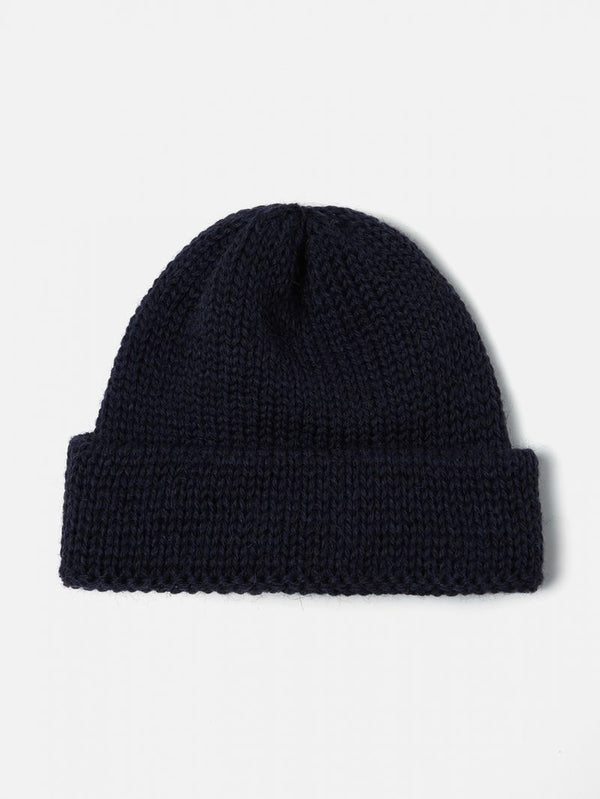 Universal Works Short British Wool Watch Cap Navy - Mildblend Supply Co