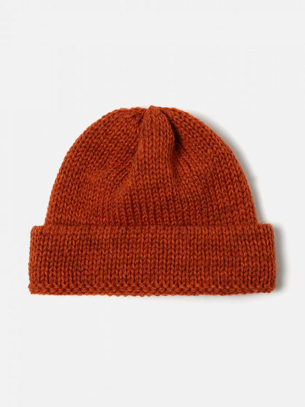 Universal Works Short British Wool Watch Cap Rust - Mildblend Supply Co