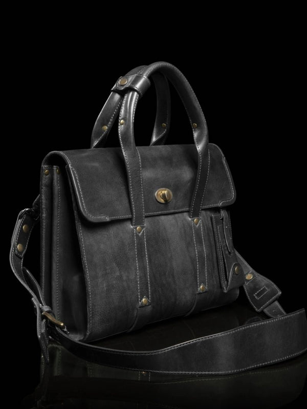 Will Leather Goods Black William Slim Briefcase Bag - Mildblend Supply Co