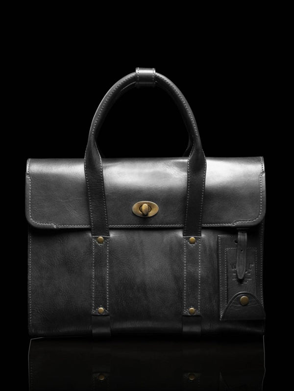 Will Leather Goods Black William Slim Briefcase Bag - Mildblend Supply Co