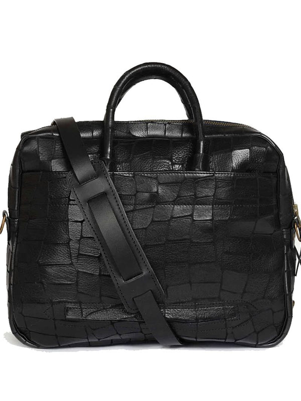 Bleu de chauffe Zeppo Black Croc Leather Bag - Mildblend Supply Co