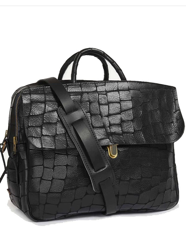 Bleu de chauffe Zeppo Black Croc Leather Bag - Mildblend Supply Co